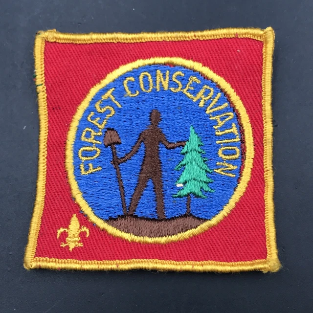 VINTAGE BOY SCOUTS BSA Forest Conservation Patch 3" x 3" $8.99 - PicClick