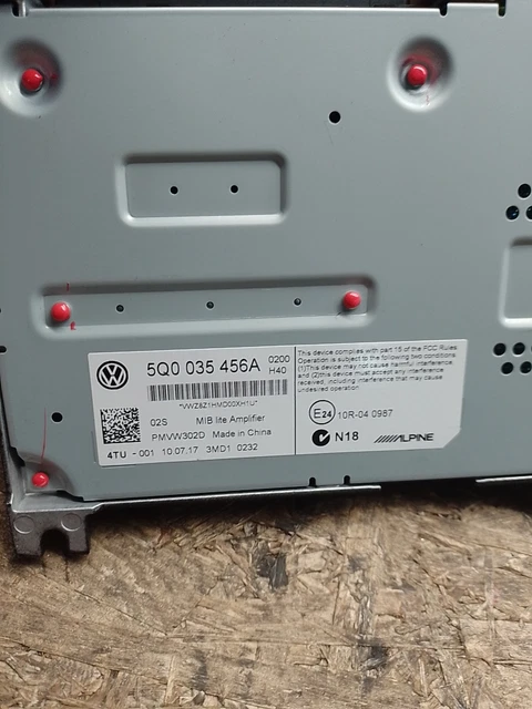 VW GOLF R Mk7.5 Dynaudio Sound System Amplifier 5Q0035456A S6 C12 £151. ...