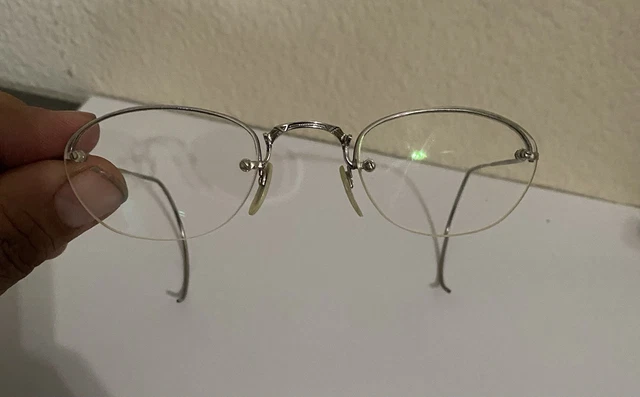VINTAGE GERMAN MEMORY-METAL Eyeglass Frame Semi-Rimless Ultra Flexible ...