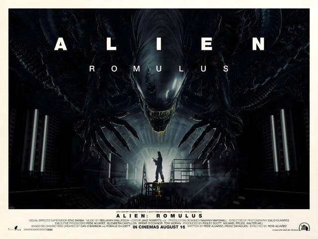 ALIEN ROMULUS 2024 Quad poster print 30x40" Fede Alvarez Cailee Spaeny ...