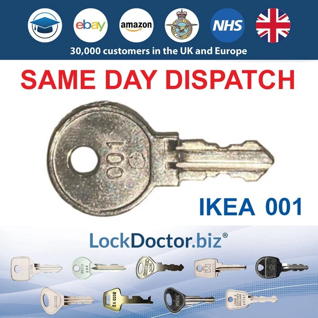 IKEA STEEL REPLACEMENT Key (IKEA001) For Furniture/Cupboards & Desks ...