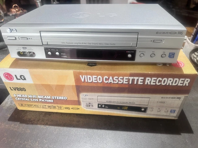 LG LV880 NICAM Slim 6-Head VCR VHS Video Cassette Recorder Boxed All ...