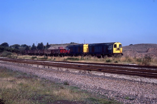 ORIGINAL 35MM SLIDE BR Class 20s no. 20188/121 at Barkers quarry ...