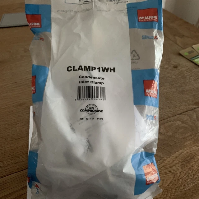 MCALPINE OVERFLOW CONDENSATE Pipe Clamp For 1¼" And 1½" Pipe CLAMP1WH £ ...