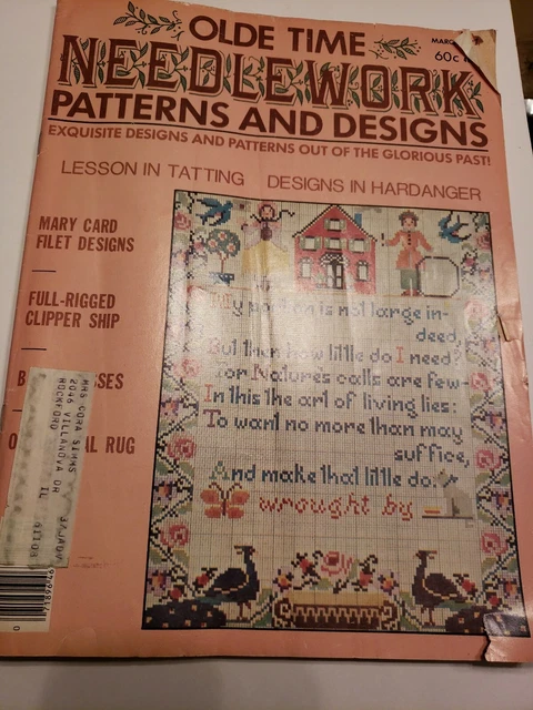 VINTAGE OLDE TIME Needlework Patterns and Designs 1977 Tower Press ...