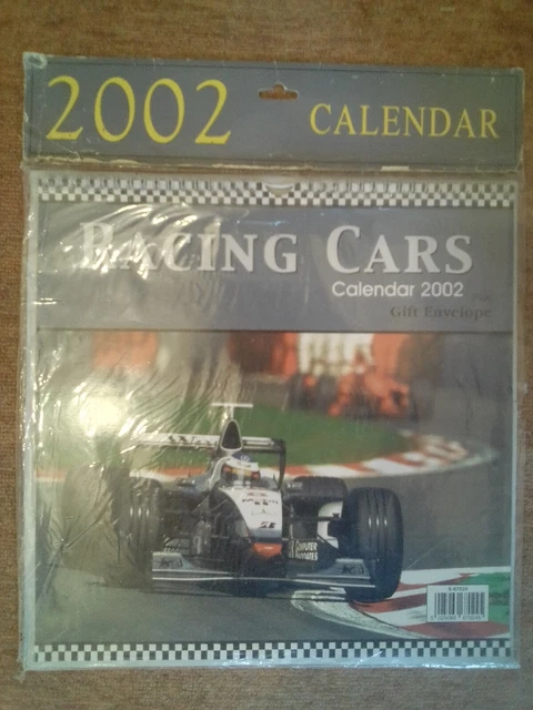 RACING CARS CALENDAR Sealed With Gift Envelope 2002 EUR 12,11 - PicClick IT