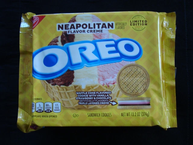 NEW NABISCO OREO Neapolitan Flavored Creme Cookies £10.67 - PicClick UK