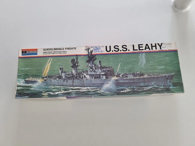 MONOGRAM USS LEAHY US Navy Guided Missile Frigate Revell Airfix 1976 £7 ...