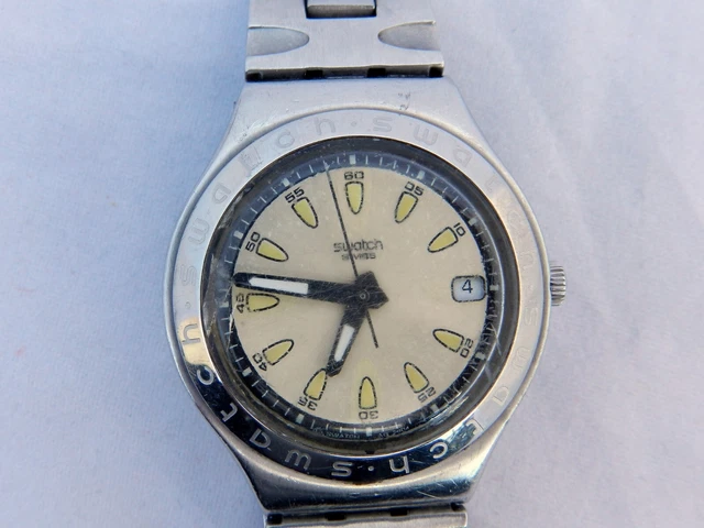 MONTRE À DATEUR Swatch Irony Swiss made V8 - Ag 2004 - bracelet Swatch ...