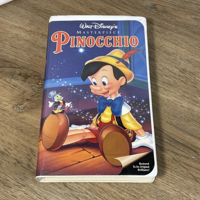 Pinocchio Vhs Rare Walt Disneys Masterpiece Collection 1993 Clamshell 5562