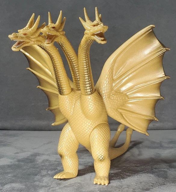 8.5& GIANT HEISEI KING GHIDORAH 1991 vintage Bandai vinyl figure ...