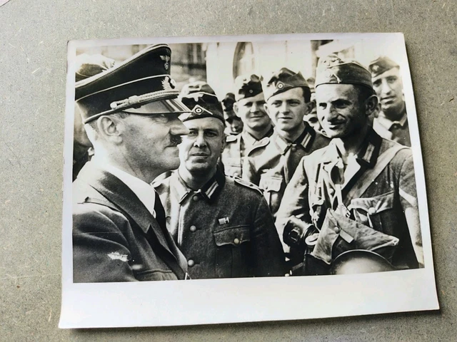 ORIGINAL WW2 PRESS Photograph Hitler With German Soldiers September ...