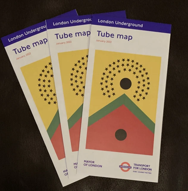 LONDON UNDERGROUND TUBE Map - January 2022 TFL- New 3 Pack Northern ...