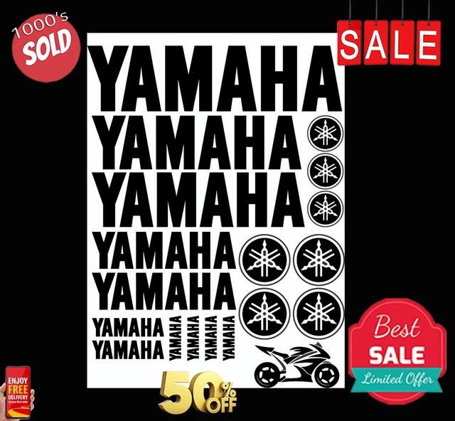 YAMAHA & YAMAHA logo Motorcycle Van Car Vinyl Decals Stickers set 19 ...