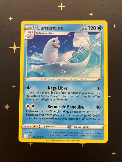 CARTE POKÉMON RARE Lamantine 34/196 VF NEUF EUR 0,90 - PicClick FR