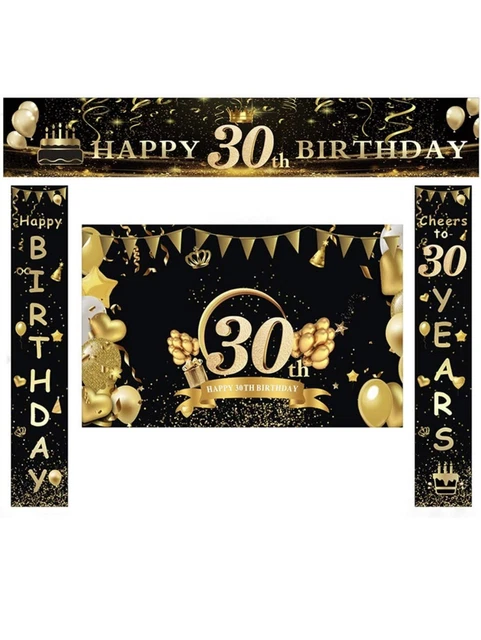HAPPY 30TH BIRTHDAY Backdrop Banner Set 30th Anniversary Backdrop $21. ...
