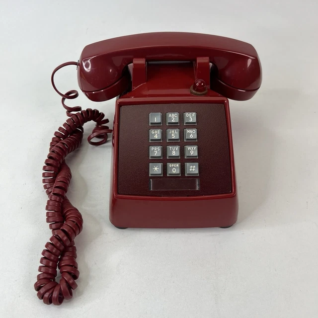 BELL SYSTEM WESTERN Electric 2500 DMG RED Push Button Telephone £45.35 ...