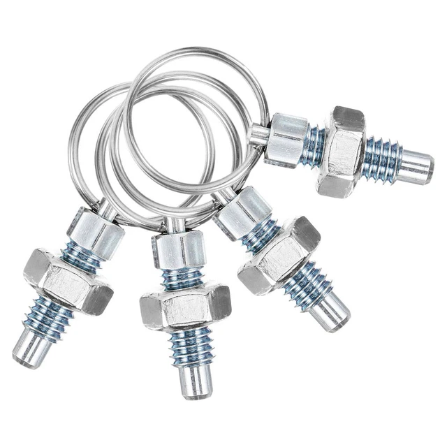 4 PCS SPRING Locking Pin Retractable Indexing Plunger with Handle Shaft ...
