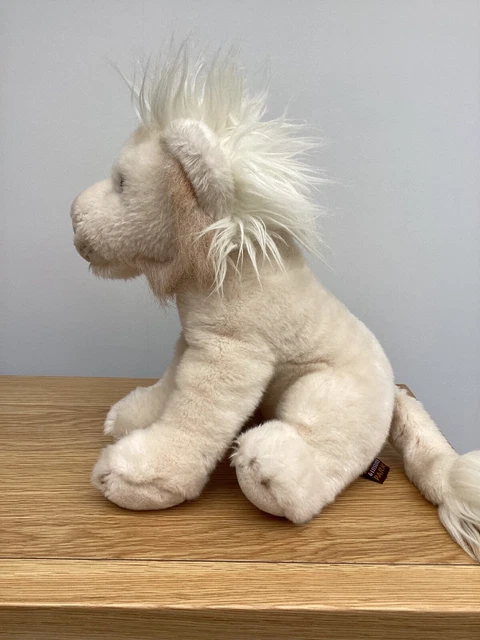 BEAUTIFUL RAVENSDEN MALE White Lion 12” Sitting Soft Toy Plush £8.66 ...