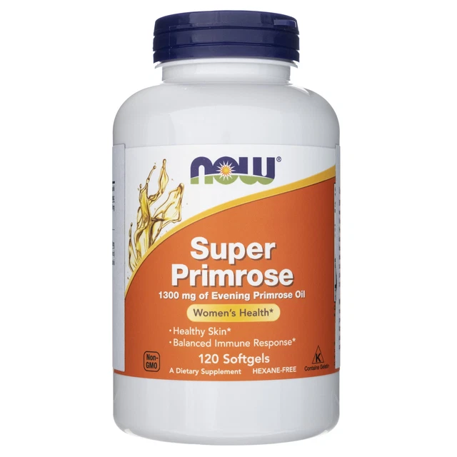 NOW FOODS SUPER Primrose 1300 mg, 120 capsules £26.49 - PicClick UK