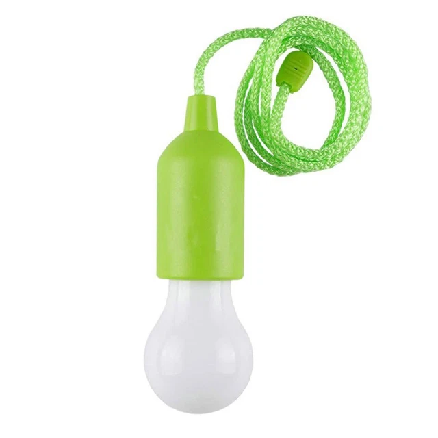 L# LED HANGING Light Bulb Battery Powered Colorful Pull Cord Bulbs ...