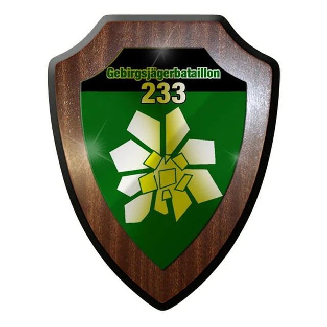 WAPPENSCHILD / WANDSCHILD / Wappen Gebirgsjägerbataillon Gebirgsjäger 233 #8490 EUR 24,90 ...