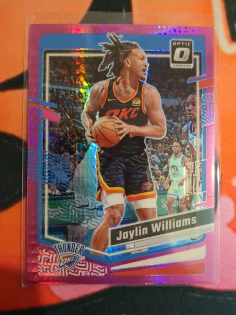 JAYLIN WILLIAMS 2023-24 Donruss optique rose Hyper Prizm #150 OKC ...