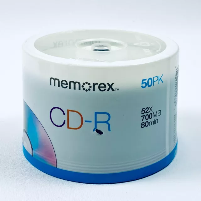 50 PK MEMOREX CD-R Discs with 52X 700MB 80Min New Sealed $24.94 - PicClick