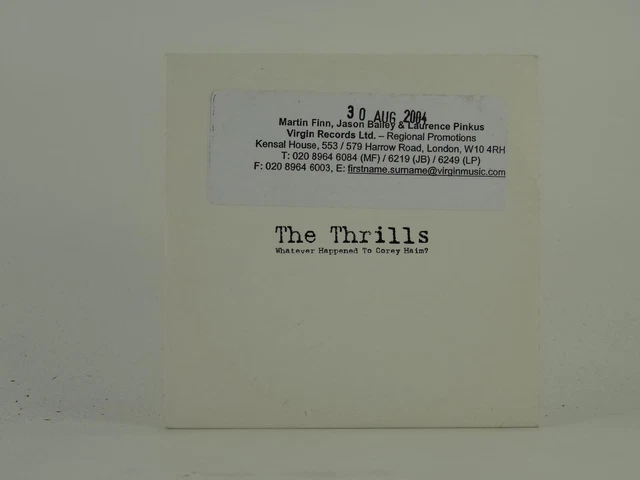THE THRILLS WHATEVER HAPPENED TO COREY HAIM? (D34) 1 Track Promo CD Single with £5.50 - PicClick UK