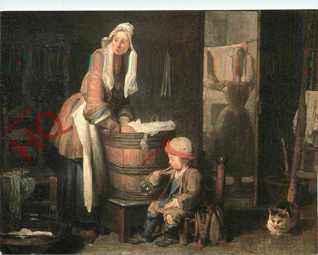 PICTURE POSTCARD, JEAN-BAPTISTE-SIMEON Chardin, the Washerwoman £2.89 ...