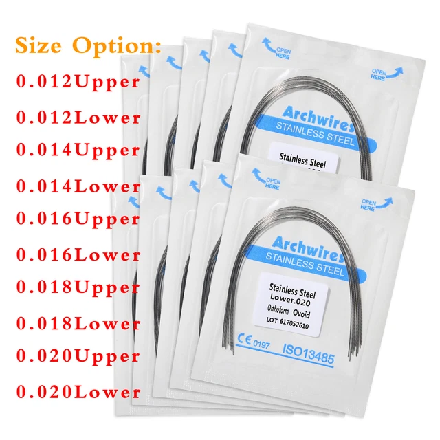 50PACK DENTAL ORTHO Heat Thermal Activated/Super Niti/Stainless Steel Arch Wires $60.48 ...