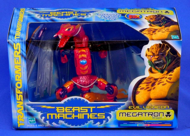 TRANSFORMERS BEAST MACHINES Vehicon Leader Megatron Dragon 1999 Hasbro ...