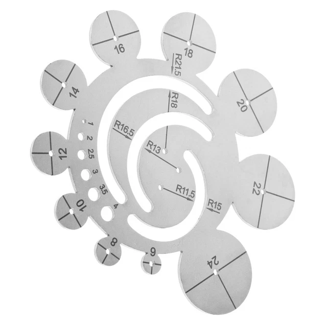 RULER STENCIL CORNER Radius Template Circle Drawing Maker $26.83 ...