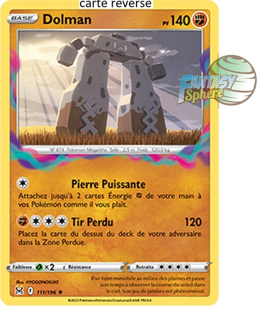 POKEMON 111/196_R DOLMAN Reverse EB11 Epee et Bouclier 11 Origine ...