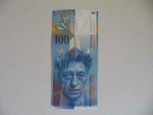 NEUE BANKNOTE 100 Schweizer Franken CHF Sammelerstück Geldschein ...