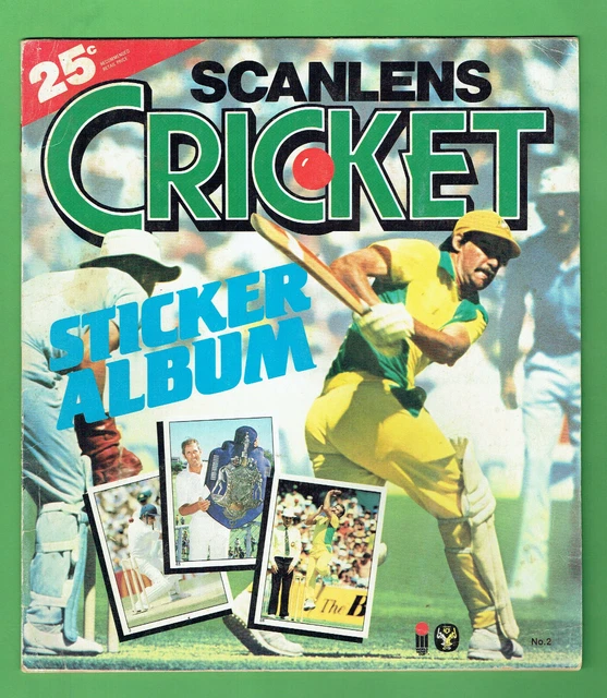 #T16. 1983/84 SCANLENS CRICKET STICKER ALBUM - INCOMPLETE 92 of 172 $80 ...