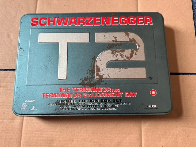 THE TERMINATOR T2 Metal Box Double VHS Video Cassette Tapes 1985 £17.00 ...