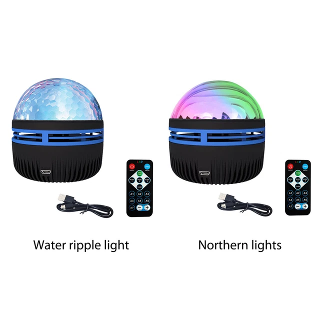 WATER RIPPLE PROJECTOR Light RGB Colorful Aurora Star Projection Lamp ...