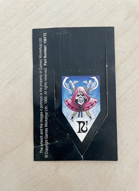GAMES WORKSHOP WARHAMMER Dark Elf Elves Standard Bearers Banner Sticker ...