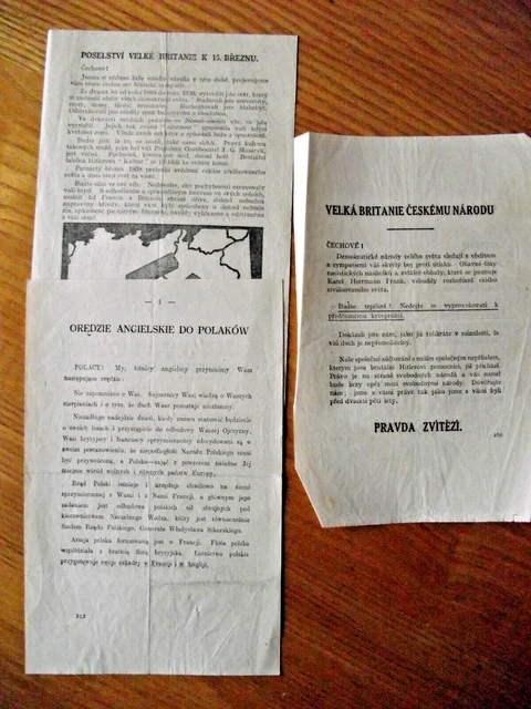 3X DIFFERENT ORIGINAL WW2 ANTI-NAZI PROPAGANDA LEAFLET, AIR DROPPED BY ...