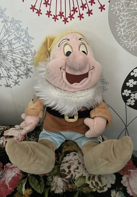 HAPPY DWARF SNOW White and 7 Dwarfs Disney Plush Cuddly Soft toy Teddy ...