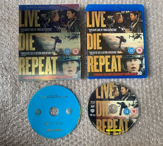LIVE DIE REPEAT - Edge Of Tomorrow Blu-ray | 2D & 3D | Used | 2-Disc ...
