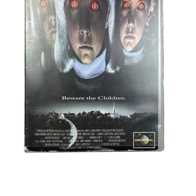 VILLAGE OF THE Dammed Video VHS Horror Film Movie Ex Rental Large Case ...
