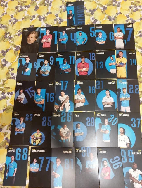 SET 31 CARTOLINE Ufficiali Ssc Napoli 2024-25 Scudetto Conte Mc Tominay ...