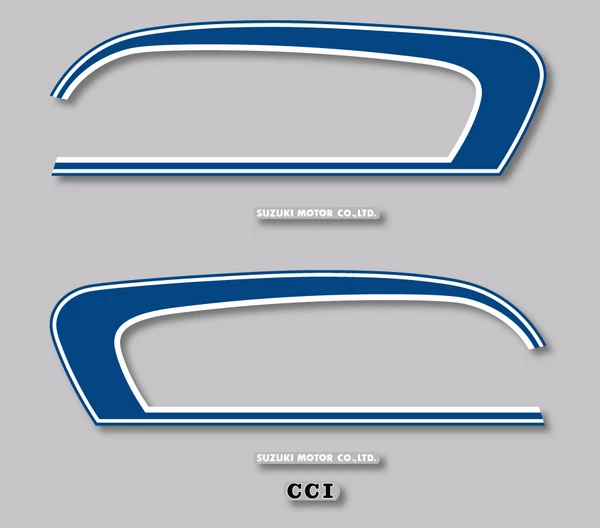 SUZUKI GT125 L 1974 - Kit déco Sticker decals set - GT 125 1974 - Blue ...
