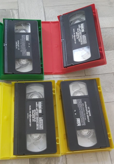 4 CASSETTES VHS SECAM, les aventures de Tintin,Hergé EUR 6,00 - PicClick FR