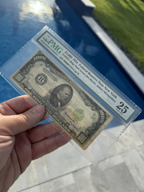 ONE THOUSAND DOLLAR Bill One 1000 Federal Currency Reserve Note $ Frn ...