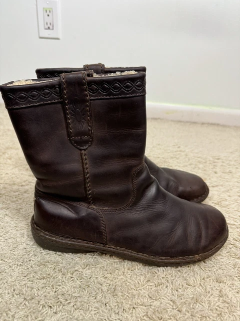 UGG MEN’S ALISO Leather Pull On Shearling Lined Boots Australia 1676 ...