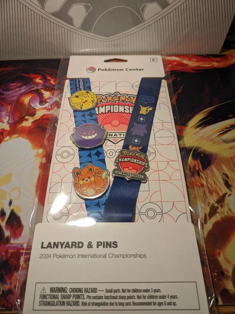LONDON POKEMON CENTER EUIC 2024 lanyard and pin set, Feat. Gengar ...