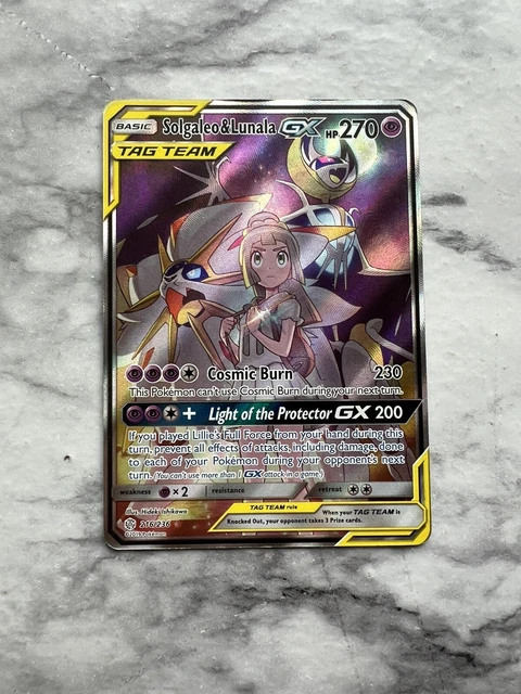 CARTE POKÉMON - Solgaleo & Lunala GX (Art Full) Eclipse Cosmique 216/236 EUR 139,85 - PicClick FR